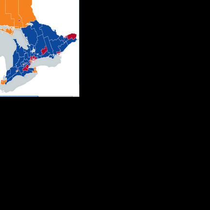 Ontario election map of candidates by riding