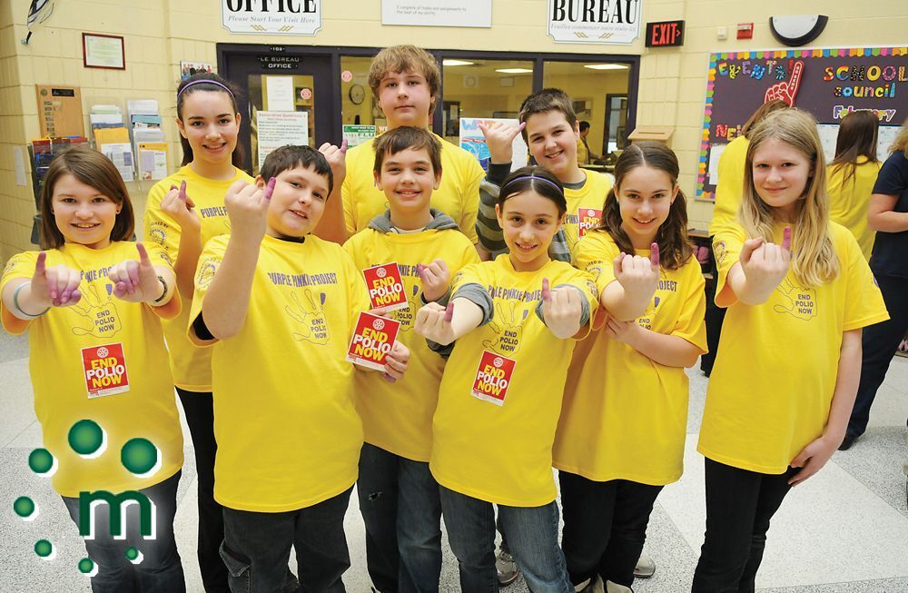 Courtice students go purple to fight polio