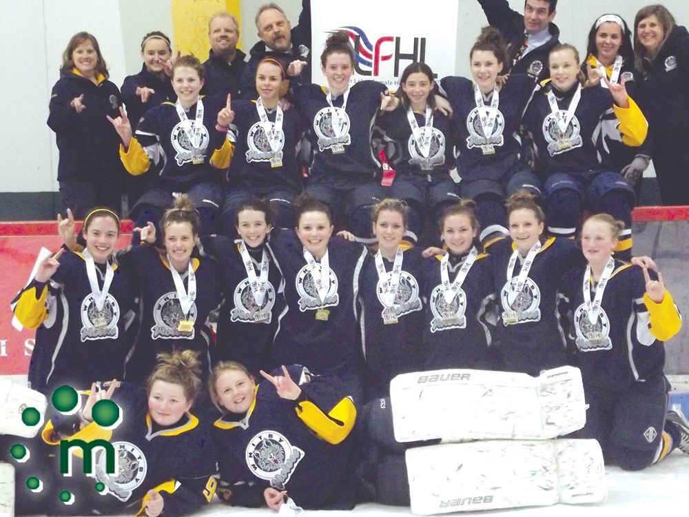 Whitby Wolves bantam hockey girls take home gold