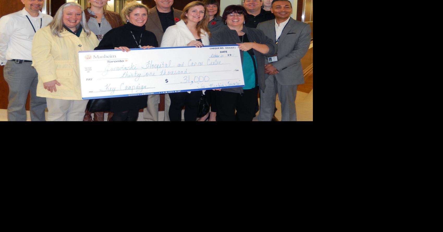 Manheim Toronto bolster Hamilton cancer hospital