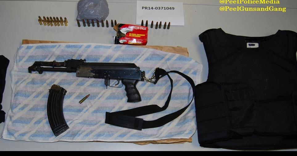 Assault rifle, body armour found in Brampton home