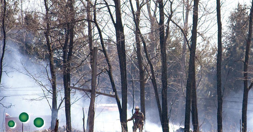 Clarington firefighters battle early start to grass fire season