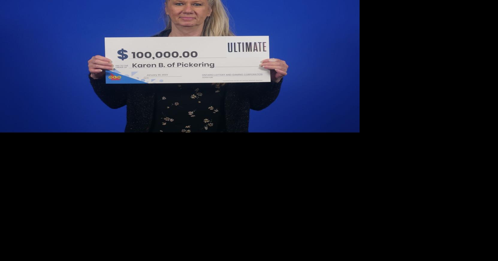 Pickering woman pockets $100Gs lottery win