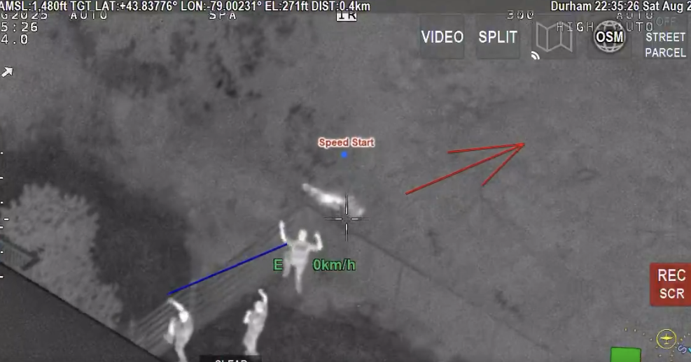 Ajax break-in suspect arrest captured by Durham helicopter