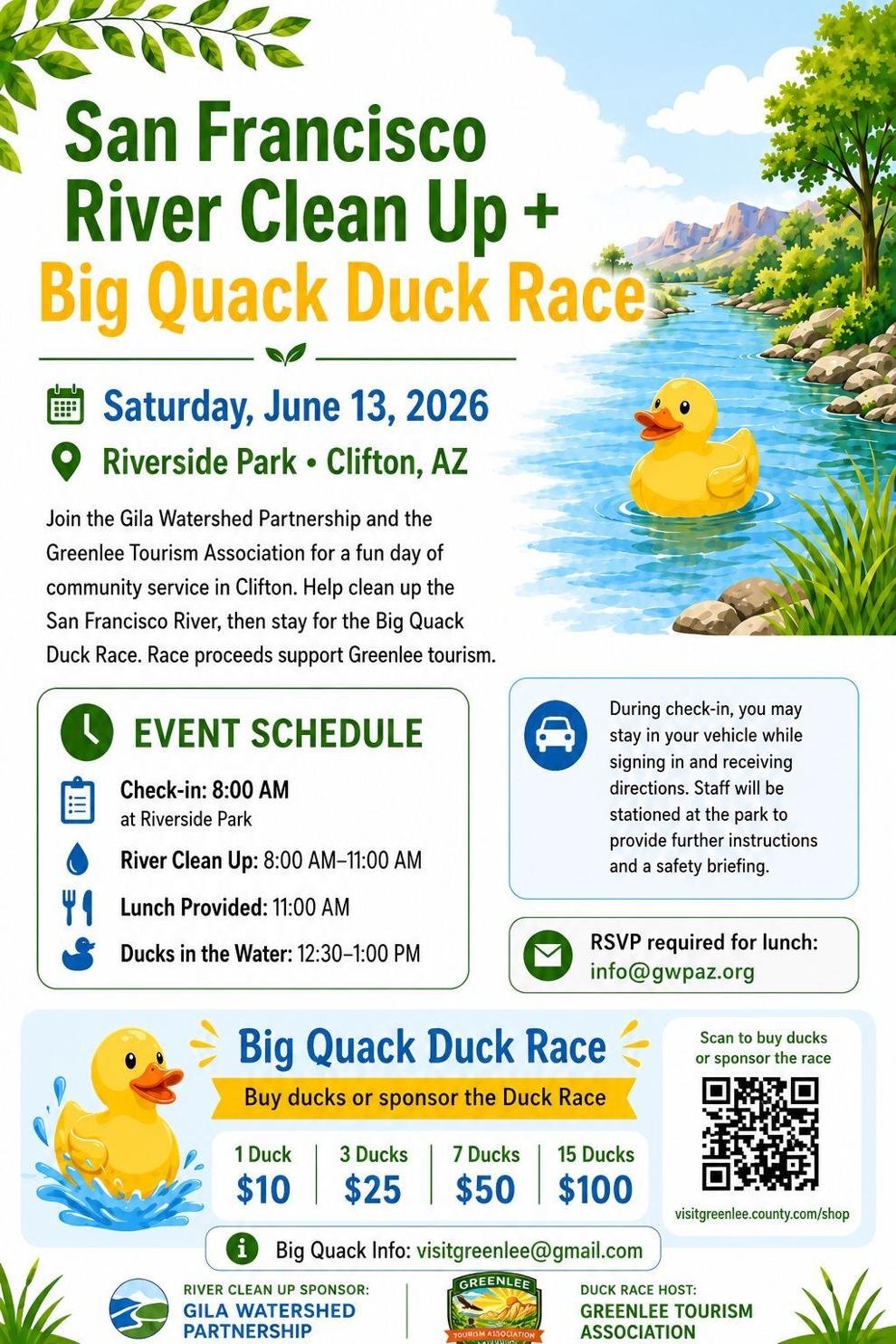 Big Quack Duck Race and San Francisco River cleanup return to Clifton ...