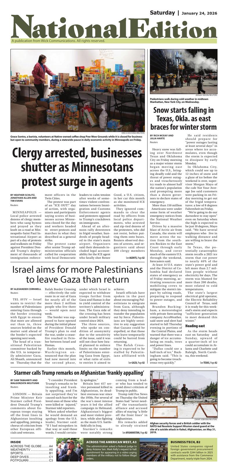 Page A1 | National Edition | eacourier.com
