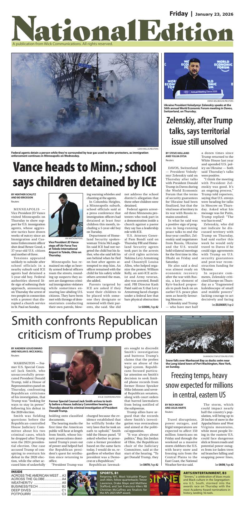 Page A1 | National Edition | eacourier.com