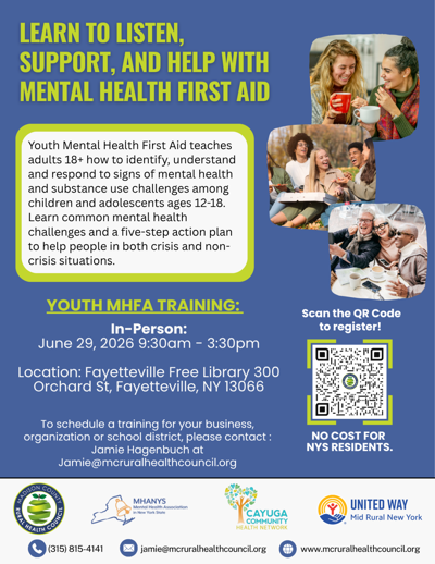 Fayetteville Free Library to Host Free Youth Mental Health First Aid ...