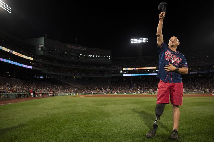 Hats off at Fenway for Lawrence firefighter Miguel Baez ...