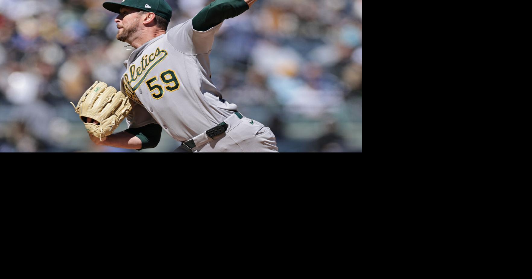 Athletics beat Yankees 1-0 to clinch their first Yankee Stadium series ...