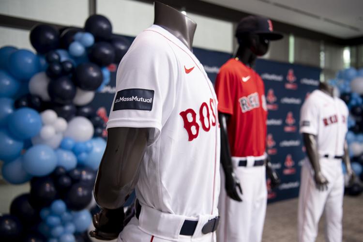 Red Sox debut new uniform advertisements as part of 10-year deal with ...