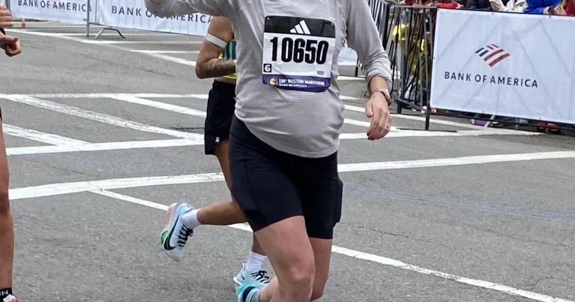 Running for 2: Mom, 7 months pregnant, breaks 4 hours at Boston ...