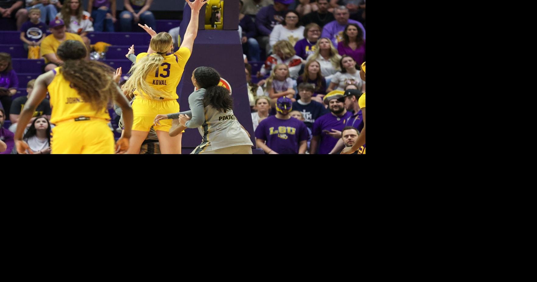 Kate Koval scores 23 as LSU dominates Alabama State 109-41 ...