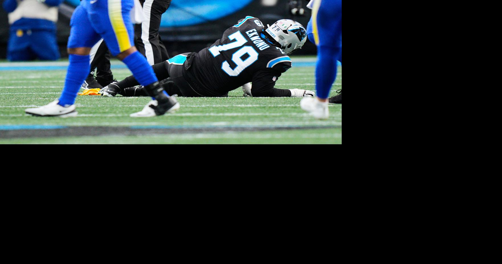 Panthers starting left tackle Ickey Ekwonu out after right knee injury ...
