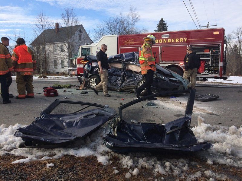 Londonderry Crash Sends Three To Hospital New Hampshire
