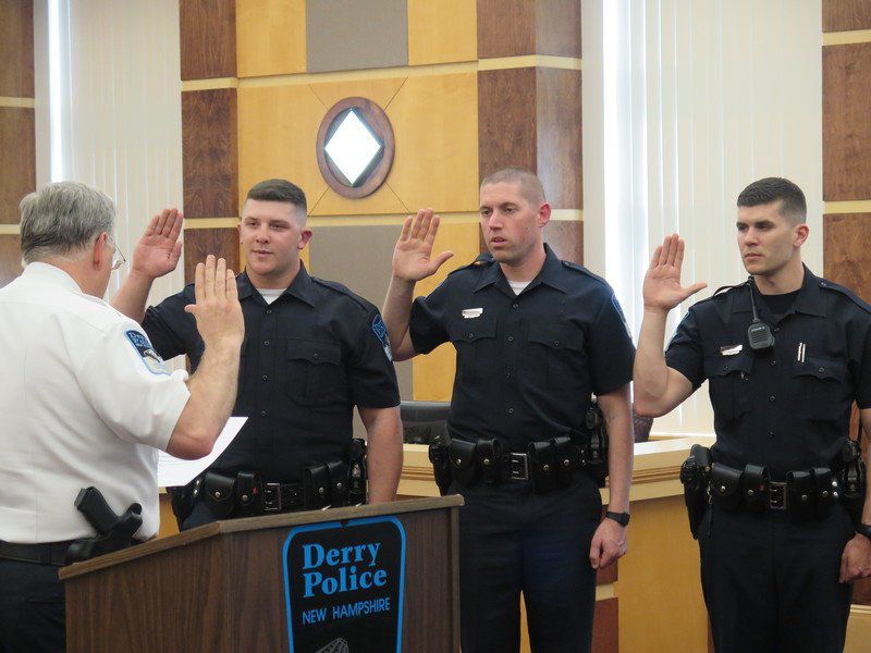 Derry police swear in three new officers | News | eagletribune.com