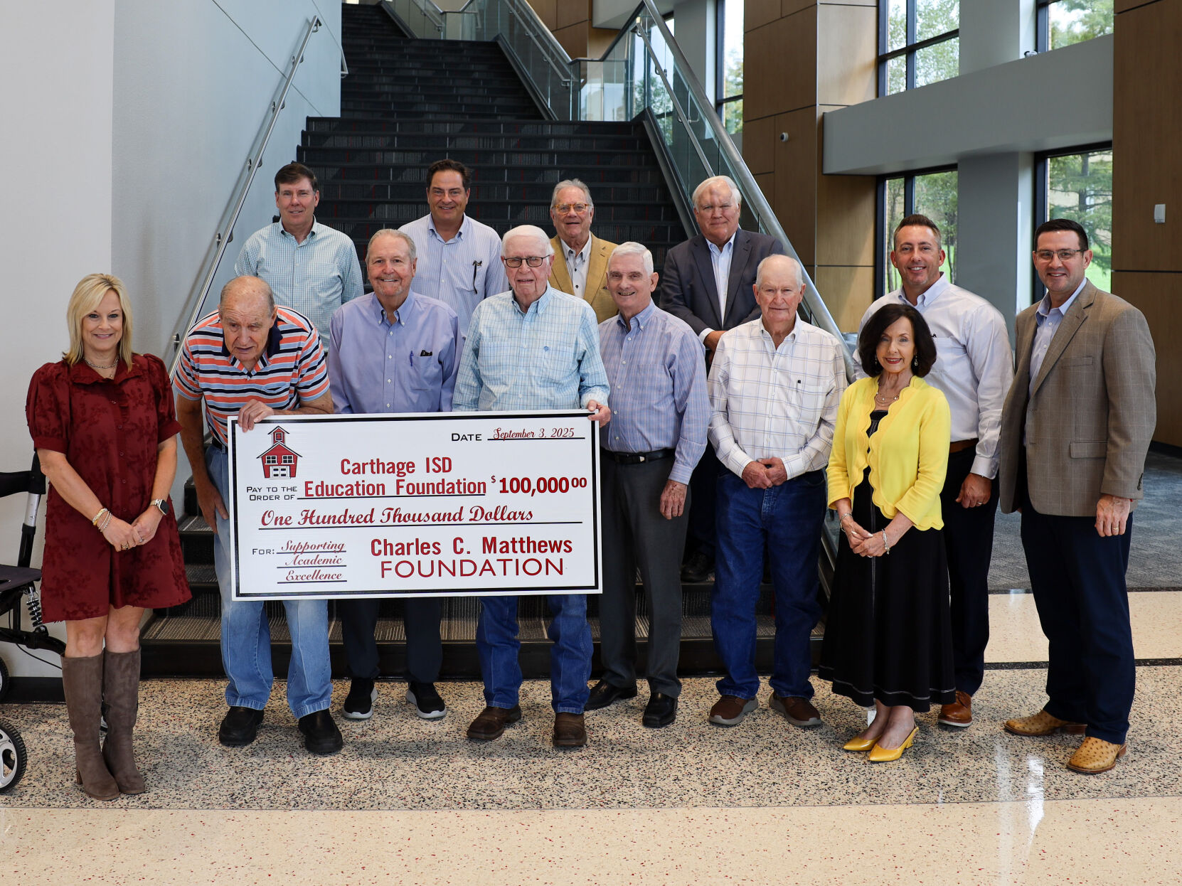 The Charles C. Matthews Foundation Donates $100,000 to Carthage ISD ...