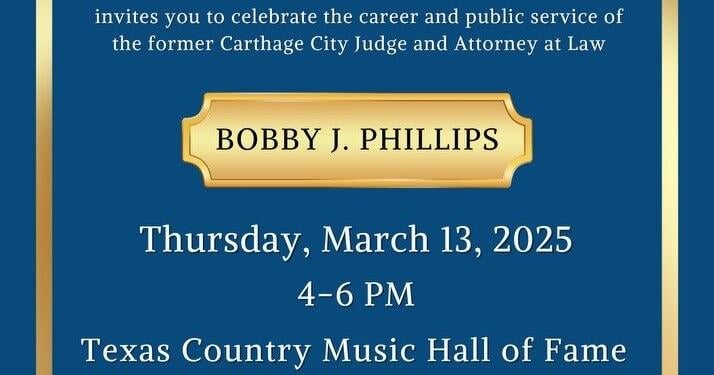 Bobby J Phillips Celebration | News | easttexastoday.com