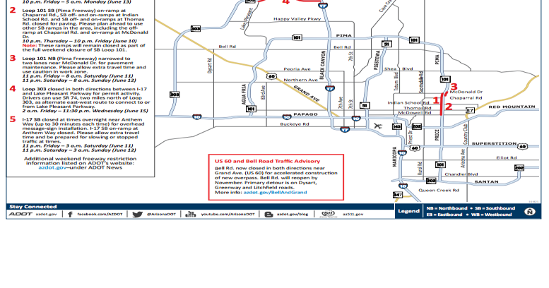 ADOT Weekend Freeway Travel Advisory (June 10-13) | Arizona ...