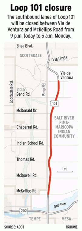 More weekend woes on Loop 101 | News | eastvalleytribune.com