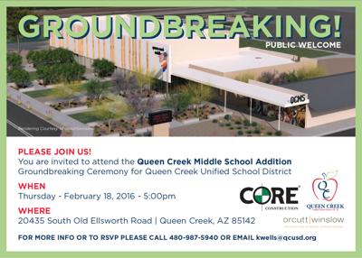 Queen Creek Unified School District plans groundbreaking | Queen Creek ...