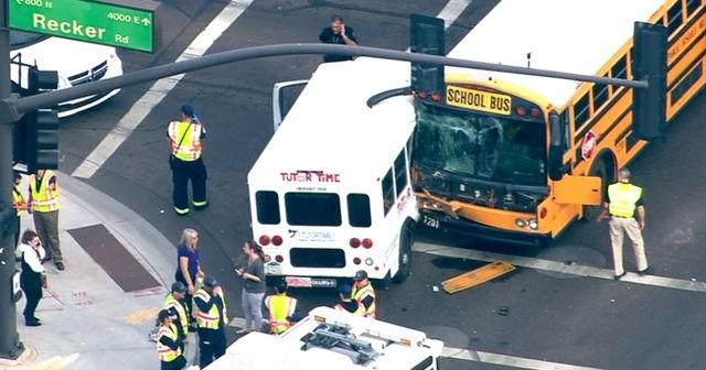 Two school buses collide at Gilbert intersection | Gilbert ...