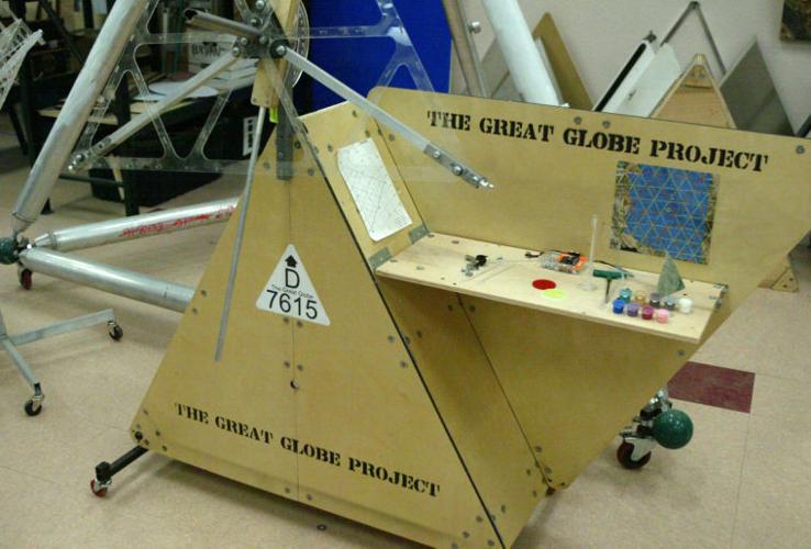 Global phenomenon: EV engineer crafting massive globe with student help ...