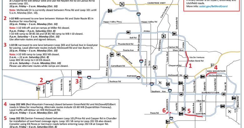 Multiple Projects Require Loop 202 Santan Freeway Closures And