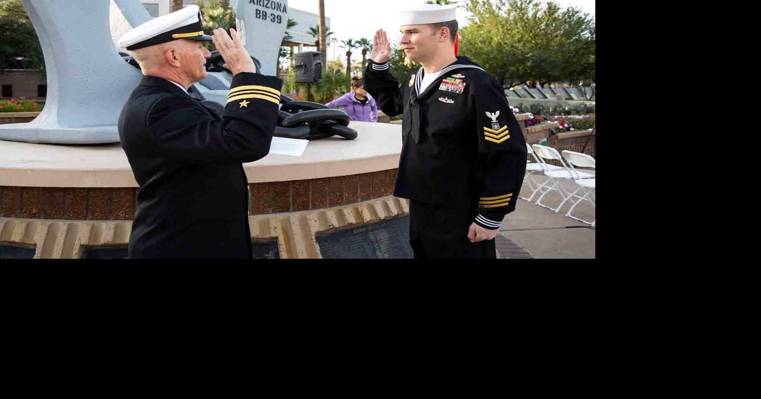 Mesa sailor reenlists at USS Arizona Memorial | Our Community ...