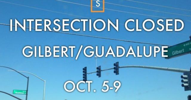 Gilbert, Guadalupe intersection closure extended to Friday | Gilbert ...