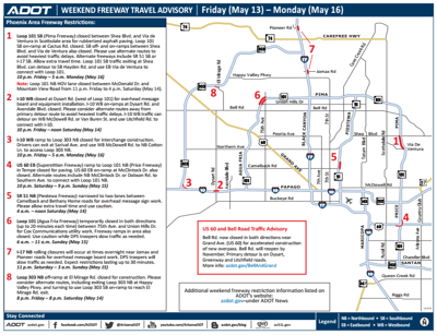 ADOT Weekend Freeway Travel Advisory (May 13-16) | Arizona ...