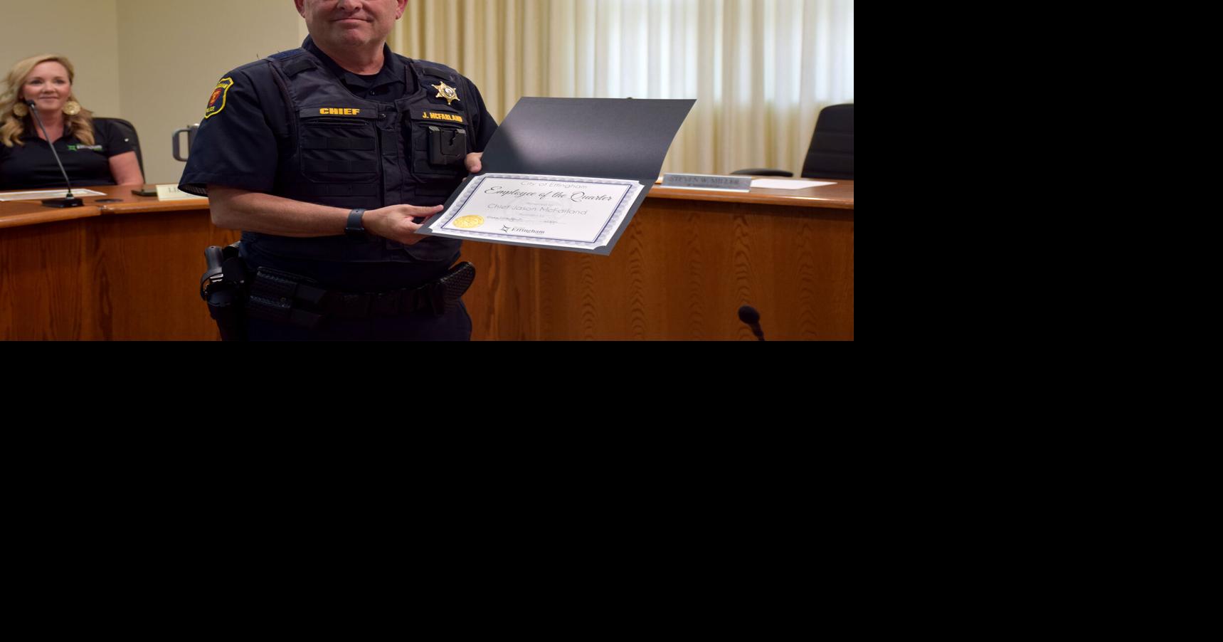 Effingham Police Chief Jason McFarland named Employee of the Quarter ...