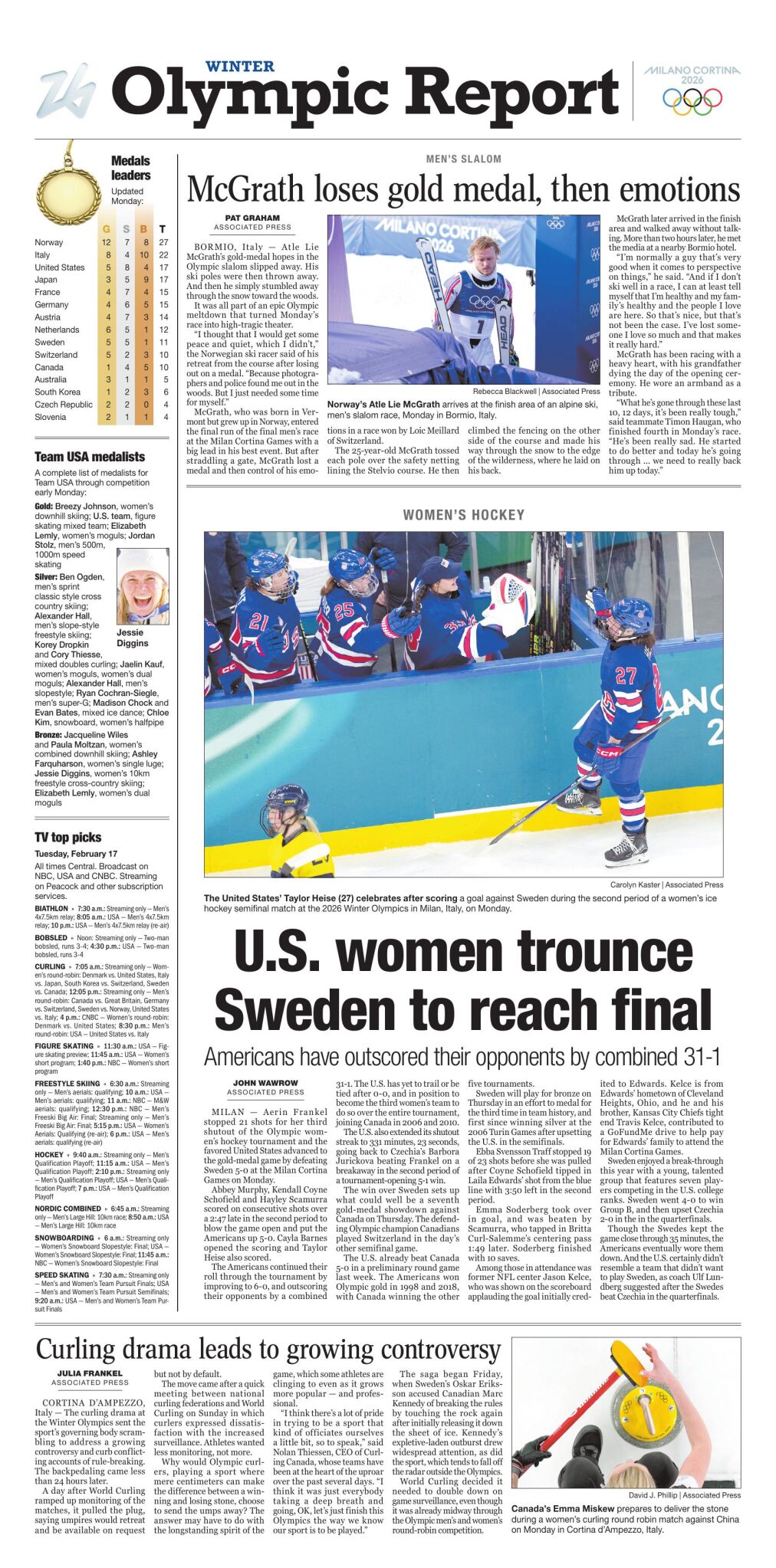 02-16-26 Winter Olympics | News | effinghamdailynews.com