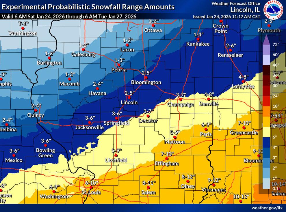Weather updates: NWS reports at least 8 inches of snow in Effingham ...