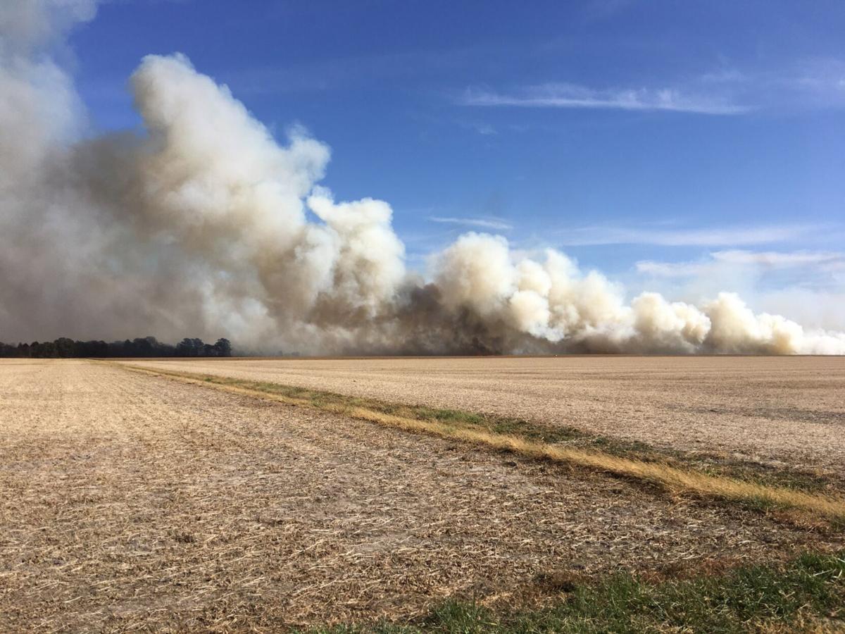 UPDATE: Combine fire ignites field northwest of Altamont | Local News ...