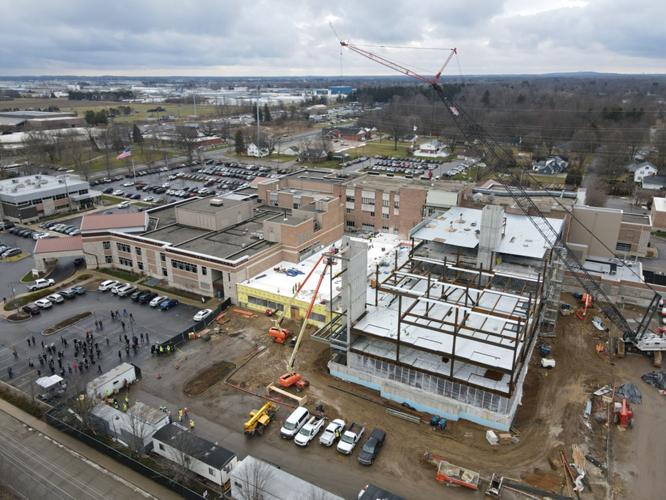 Final beam placed for Goshen Hospital patient tower | Hometown ...