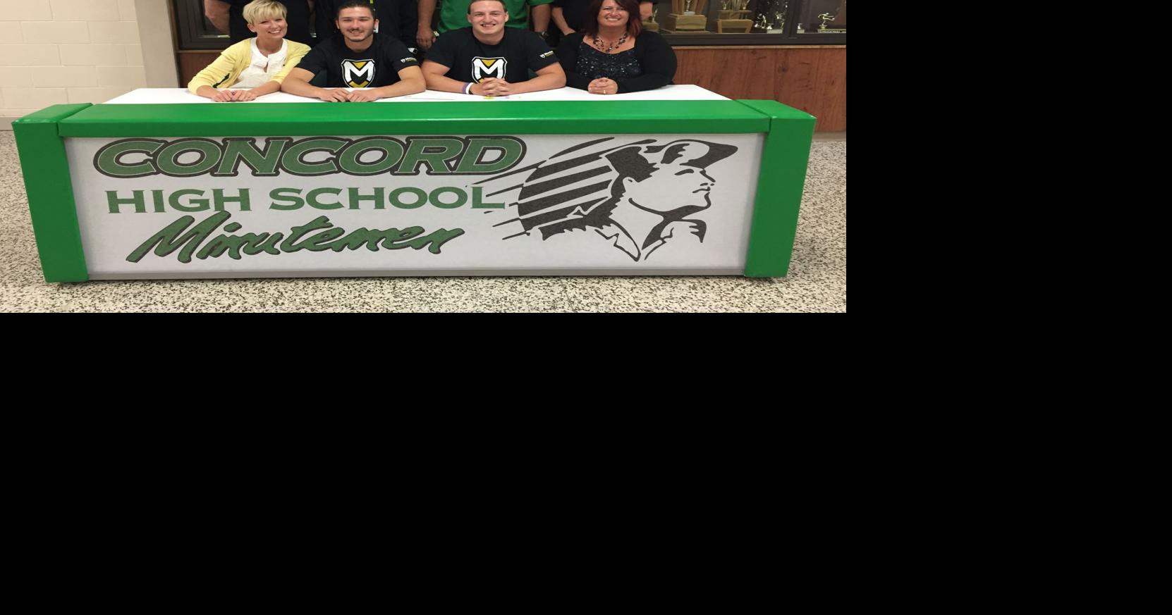 Concord football's Jake Wirt, Zach Wynn sign with Manchester University ...