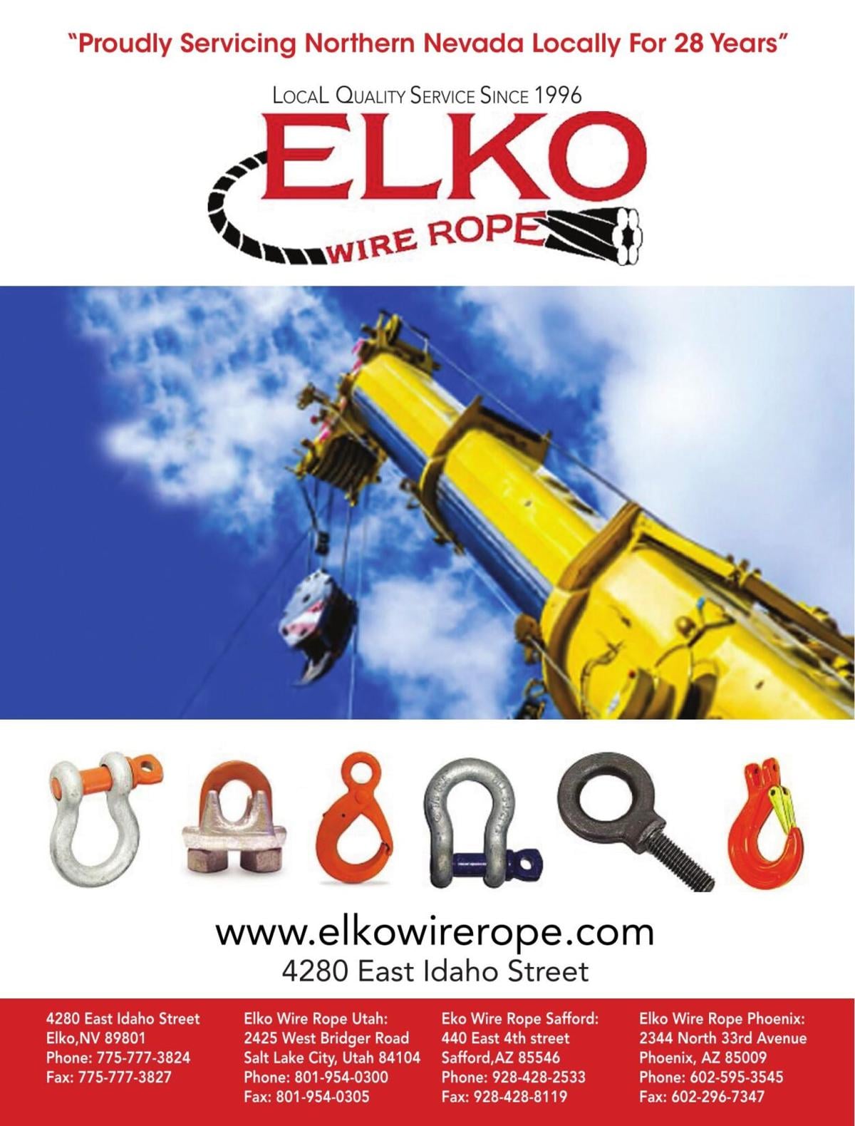 ELKO WIRE ROPE & MINING SUPPLY - Ad from 2026-06-03