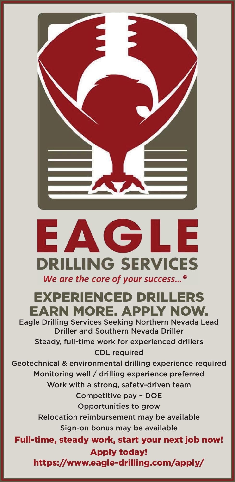 EAGLE DRILLING - Ad from 2026-06-16