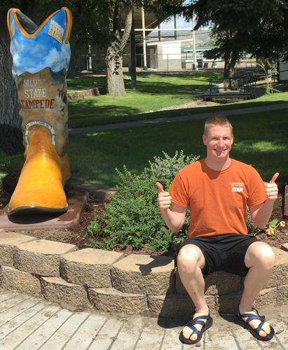 Mother-son duo dons rodeo boots