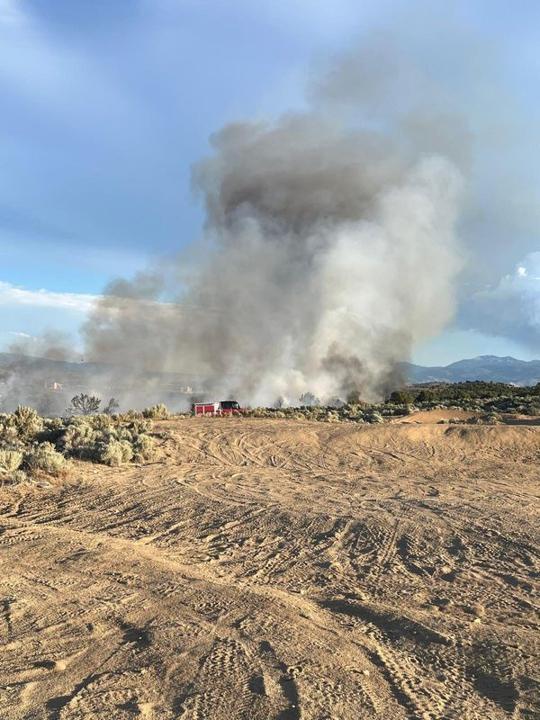 Air, ground crews working on 15-acre brush fire west of Sun Valley