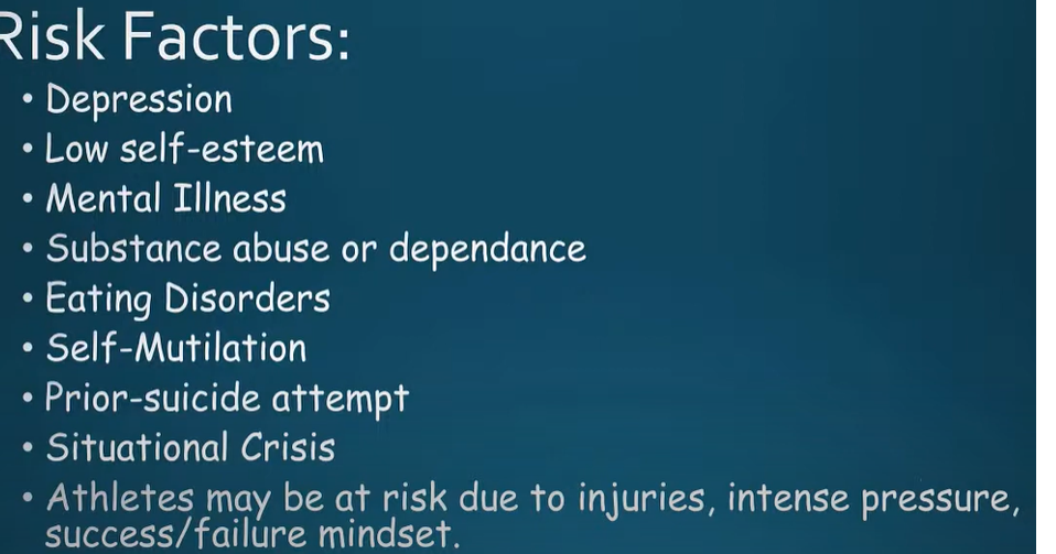 Suicide risk factors chart