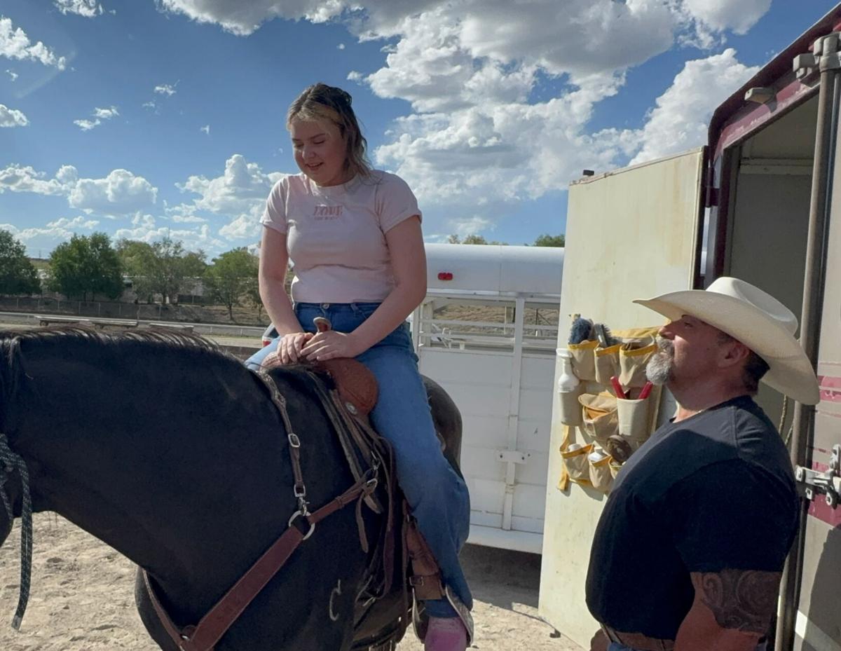 Ill Elko County girl gets to ride sheriff's horse