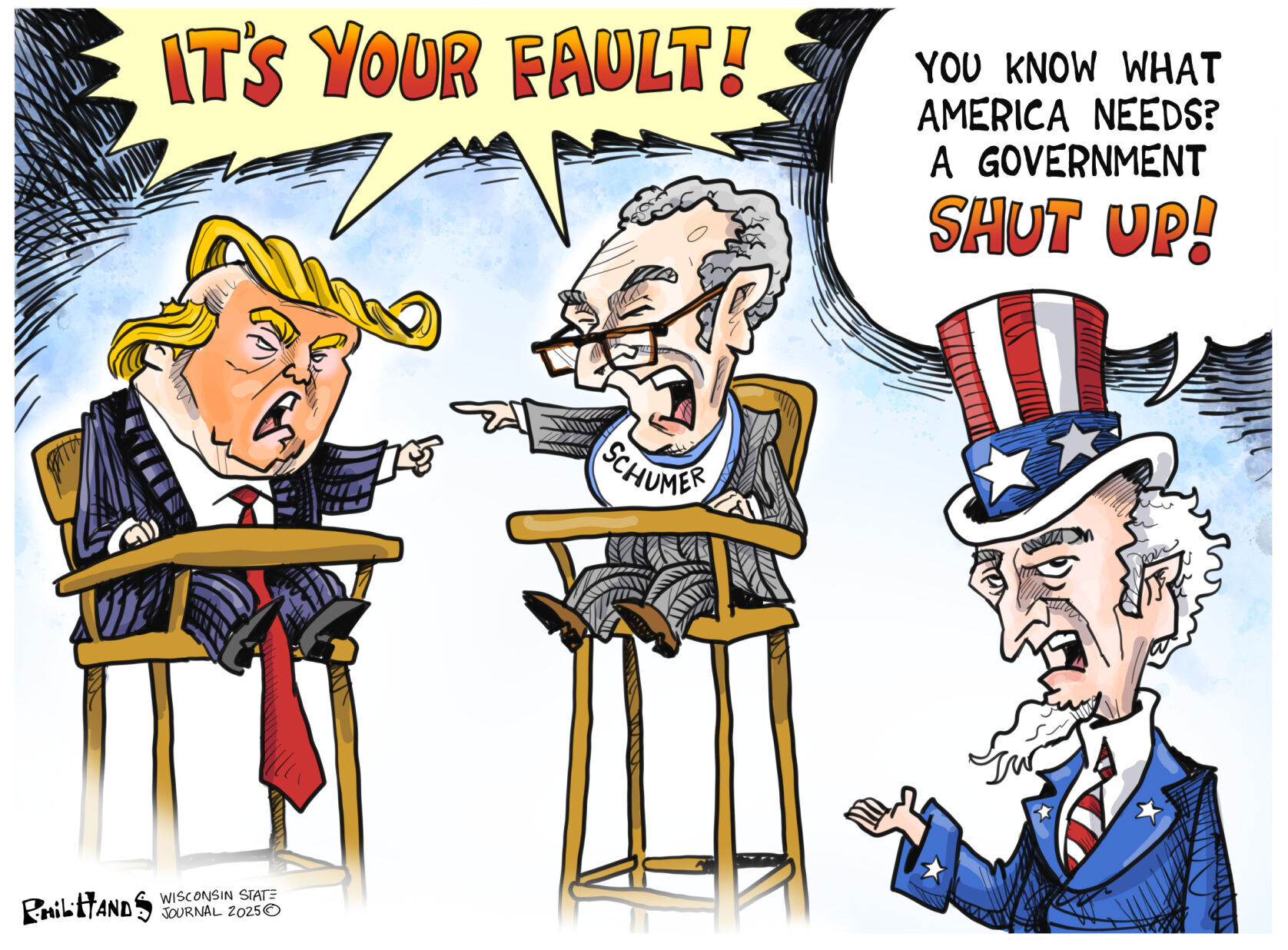 9 political cartoons censure the shutdown