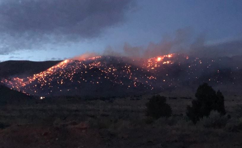 Another target-shooting fire burns near Carson City