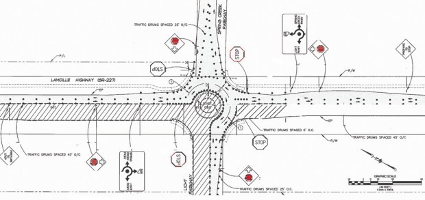 Roundabout traffic pattern to change