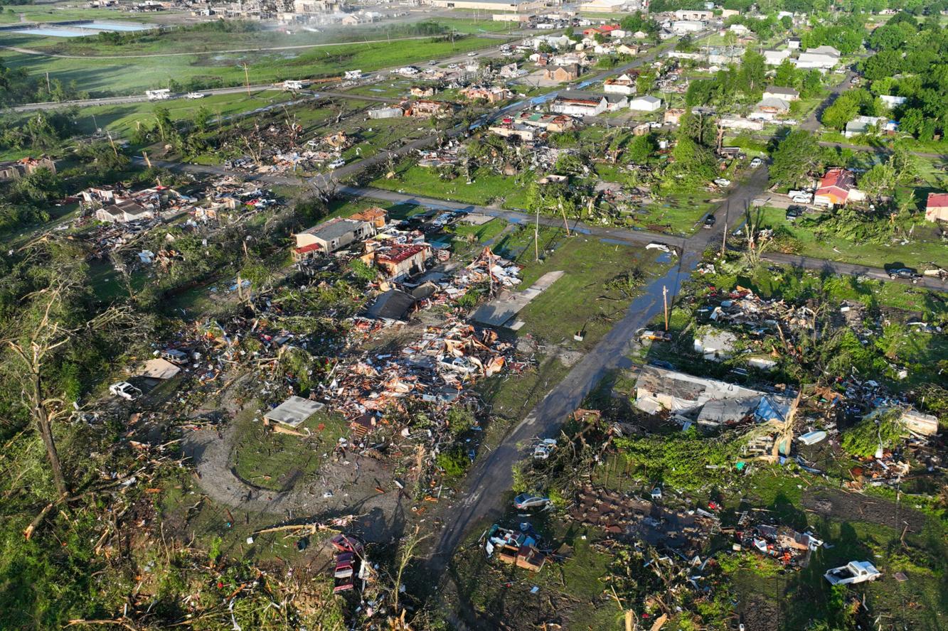 Photos: Search through damage underway after storms hit Barnsdall