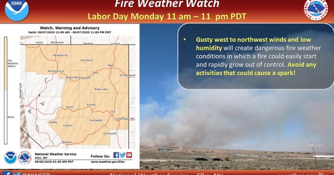 Elko weather: Record heat, smoky skies, fire weather watch, cold front