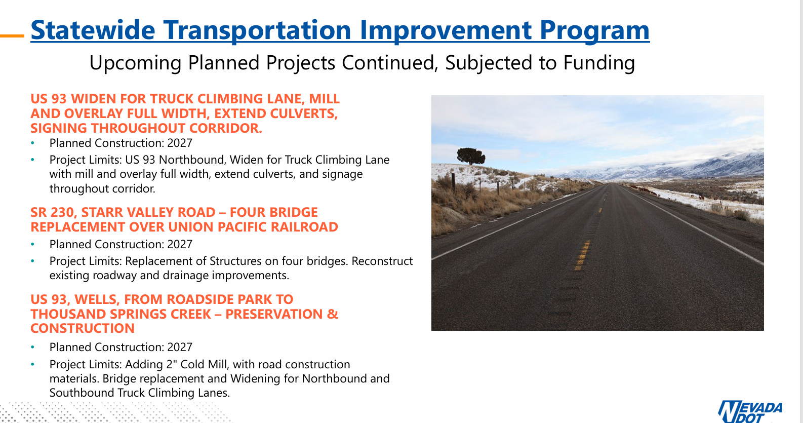 NDOT feels money pinch but looks at passing lanes