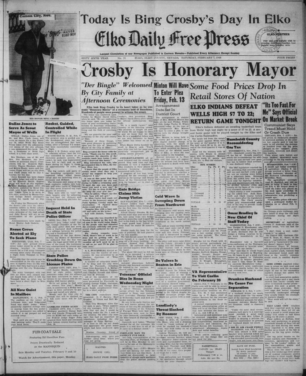 Look: Historic Elko Daily Free Press front pages